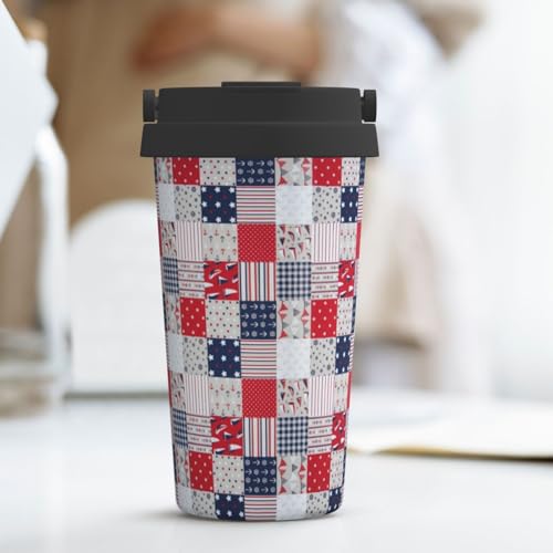 WANGZHAO Stars Pattern Print Double Wall Stainless Steel Vacuum Insulated Tumbler Cup Home Thermal Cup
