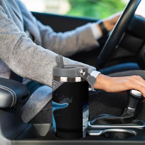 SYJTGDE Large Capacity Car Cup Blue Guitar Fashionable Upgrade Car Cup Advanced And Beautiful Travel Cup