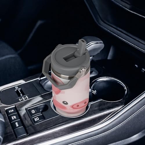SYJTGDE Large Capacity Car Cup Lovely Pink Pig Fashionable Upgrade Car Cup Advanced And Beautiful Travel Cup