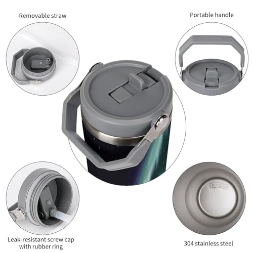 SYJTGDE Large Capacity Car Cup Polar Bears Northern Lights Fashionable Upgrade Car Cup Advanced And Beautiful Travel Cup
