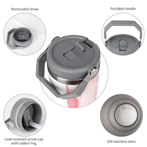 SYJTGDE Large Capacity Car Cup Lovely Pink Pig Fashionable Upgrade Car Cup Advanced And Beautiful Travel Cup