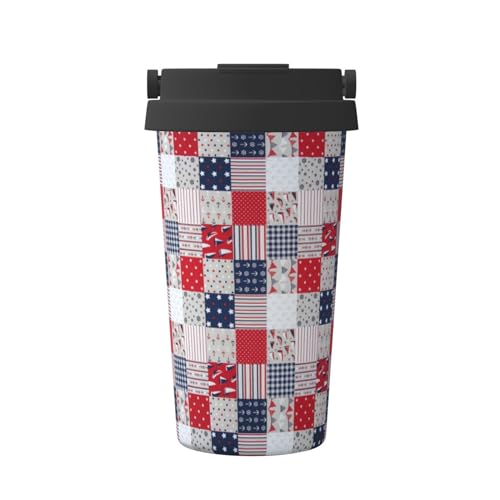 WANGZHAO Stars Pattern Print Double Wall Stainless Steel Vacuum Insulated Tumbler Cup Home Thermal Cup