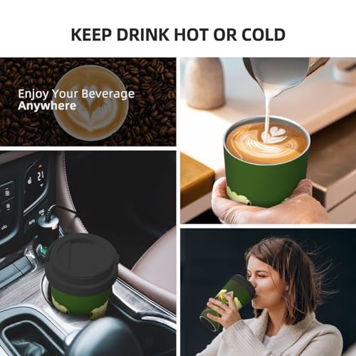WANGZHAO Two Geckos Print Double Wall Stainless Steel Vacuum Insulated Tumbler Cup Home Thermal Cup