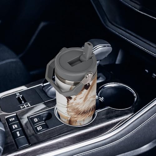 SYJTGDE Large Capacity Car Cup Sea Otter Fashionable Upgrade Car Cup Advanced And Beautiful Travel Cup