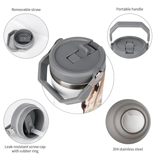 SYJTGDE Large Capacity Car Cup Sea Otter Fashionable Upgrade Car Cup Advanced And Beautiful Travel Cup