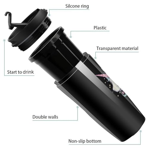 Un-icorn Mama Travel Coffee Mug Reusable Coffee Cup Tumbler with Lid for Outdoor 350ml
