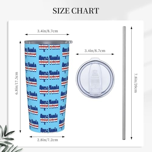 VKKOEWL Cape Verde Cape Verdean Flag Stainless Steel Insulated Tumbler 20 Oz Travel Water Bottle Coffee Mug Drink Cup With Lid Straw