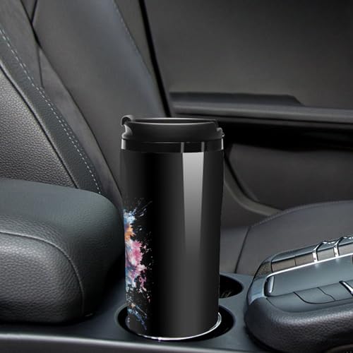 Peace Sign Bigfoot Sasquatch Travel Coffee Mug Reusable Coffee Cup Tumbler with Lid for Outdoor 350ml