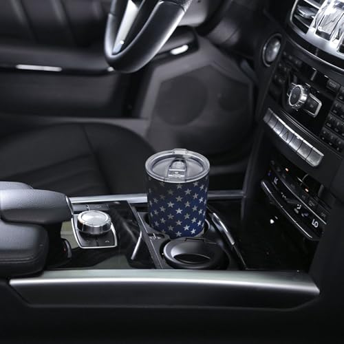 VKKOEWL American Flag Stainless Steel Insulated Tumbler 20 Oz Travel Water Bottle Coffee Mug Drink Cup With Lid Straw