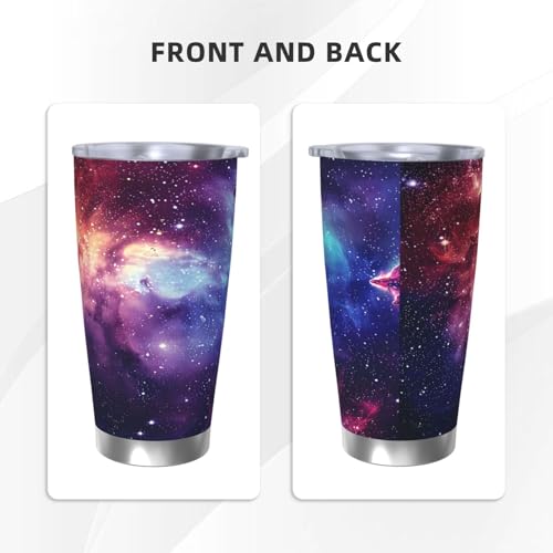 AYCZN Universe Nebula 20 OZ Tumbler Stainless Steel Travel Coffee Mug, Space Star Insulated Water Bottle with Lid and Straws Leakproof Thermal Cup