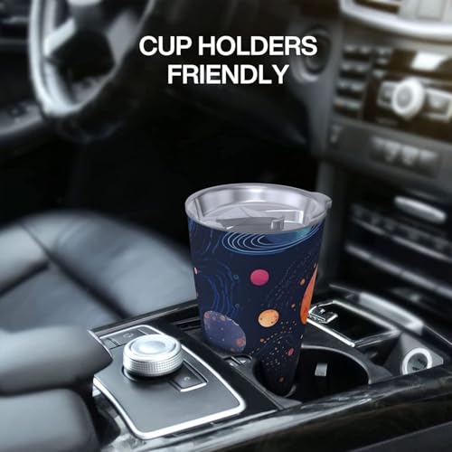 AYCZN Cartoon Planet 20 OZ Tumbler Stainless Steel Travel Coffee Mug, Space Nebula Insulated Water Bottle with Lid Leakproof Thermal Cup