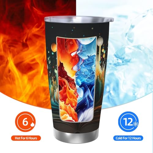 AYCZN Book 20 OZ Tumbler Stainless Steel Travel Coffee Mug, Education Learning Insulated Water Bottle with Lid and Straws Leakproof Thermal Cup