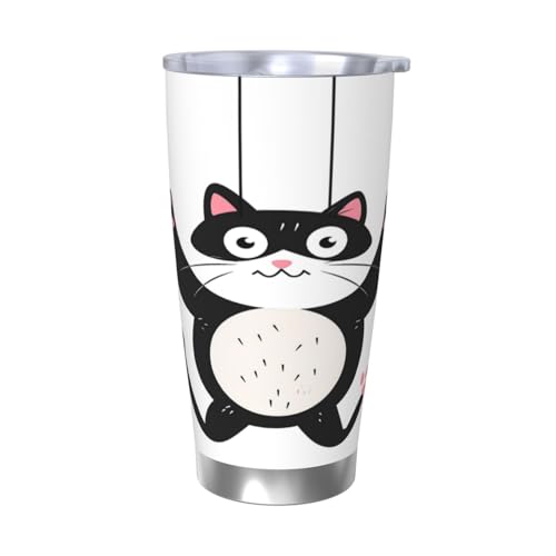 AYCZN Cat Claw 20 OZ Tumbler Stainless Steel Travel Coffee Mug, Funny Kitten Insulated Water Bottle with Lid and 2 StrawsLeakproof Thermal Cup