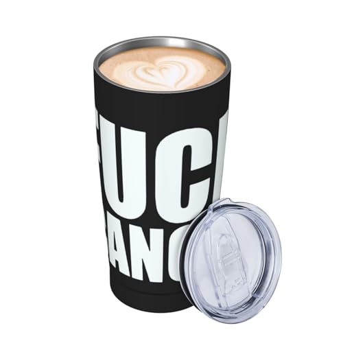 QIANGLAI Fuck-Cancer Stainless Steel Insulated Drinking Sport Cup Coffee Mug 20 Ounce with Lids and Straws