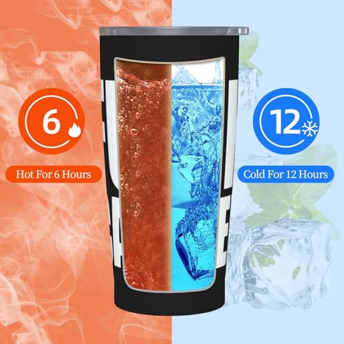 QIANGLAI Fuck-Cancer Stainless Steel Insulated Drinking Sport Cup Coffee Mug 20 Ounce with Lids and Straws