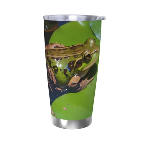 jshmgchw 3d Peace Tree Frog 20oz Tumbler, Car Cup With Lid And Straw, Spill-Proof, Stainless Steel Double Wall Vacuum Insulated Reusable Coffee Travel Mug, For Cold Drinks, Hot Beverage