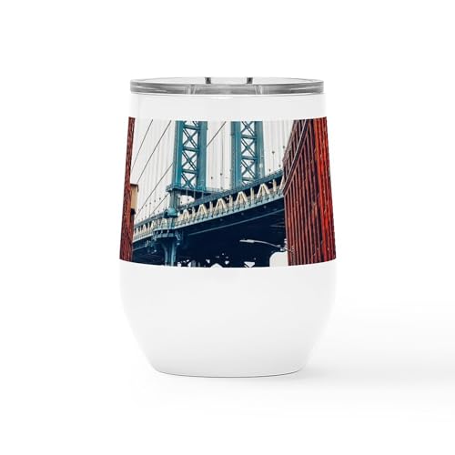 CafePress George Washington Bridge Ne Insulated Wine Tumbler 12 oz