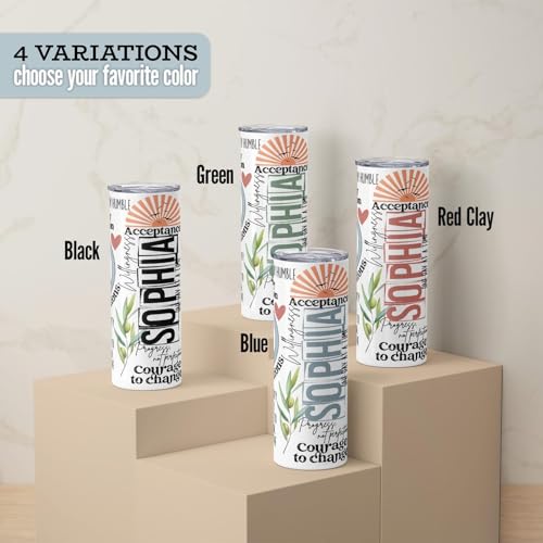 Personalized AA Recovery Affirmations Tumbler, Stainless Steel Vacuum Insulated Coffee Cup with Lid and Straw Double Wall Travel Mug for Tea Cold Beverages Drinks (30 oz)