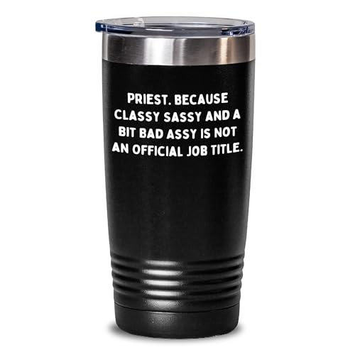 Priest Gifts from Friends and Family - Funny Quote Humor Tumbler, Mother's Day Unique Gifts for Priest