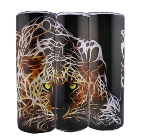 Alpha Custom Printing Neon Leopard 20oz Tumbler With Straw