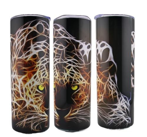Alpha Custom Printing Neon Leopard 20oz Tumbler With Straw
