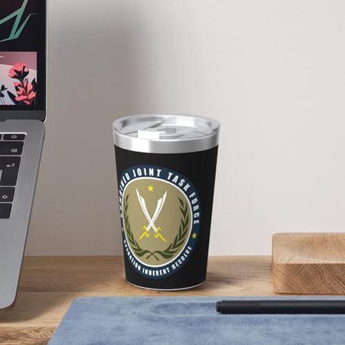 Joint Task Force Operation Inherent Resolve Insulated Stainless Steel Tumbler 12 Oz Thermos Come With Straw Leak-Proof Travel Mug Cup