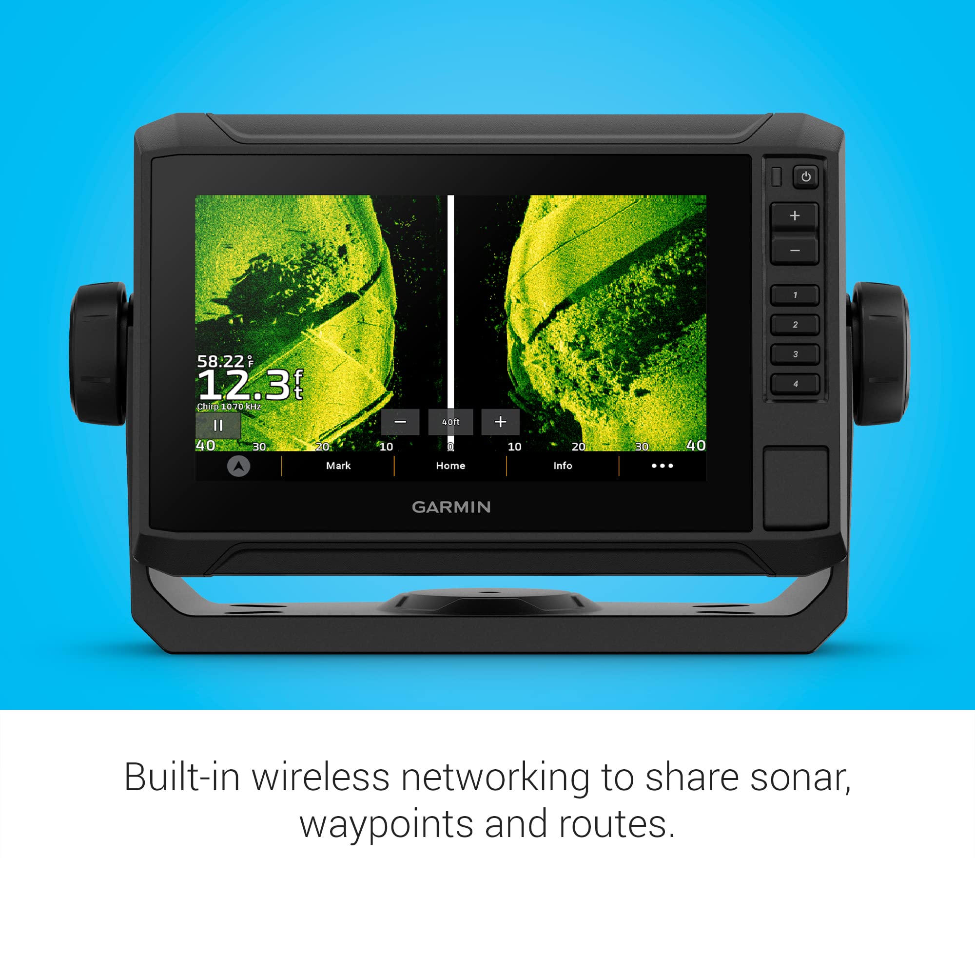 Garmin ECHOMAP UHD2 73sv with GT54 Transducer, 7” Touchscreen Chartplotter, Garmin Navionics+ U.S. Inland (Renewed)