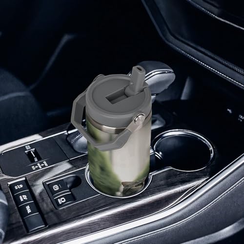 STVNKML 30 Oz Tumbler with Handle And Straw, Cat on The Ground Leakproof Stainless Steel Water Bottle for Hot & Cold Drinks 24 Hours, Car Cup Holder Friendly, Travel Mug for Home, Office, Gym