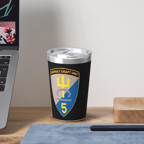 Acu-5 Assault Craft Unit Five Insulated Stainless Steel Tumbler 12 Oz Thermos Come With Straw Leak-Proof Travel Mug Cup