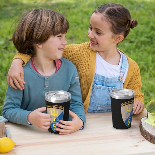 Acu-5 Assault Craft Unit Five Insulated Stainless Steel Tumbler 12 Oz Thermos Come With Straw Leak-Proof Travel Mug Cup