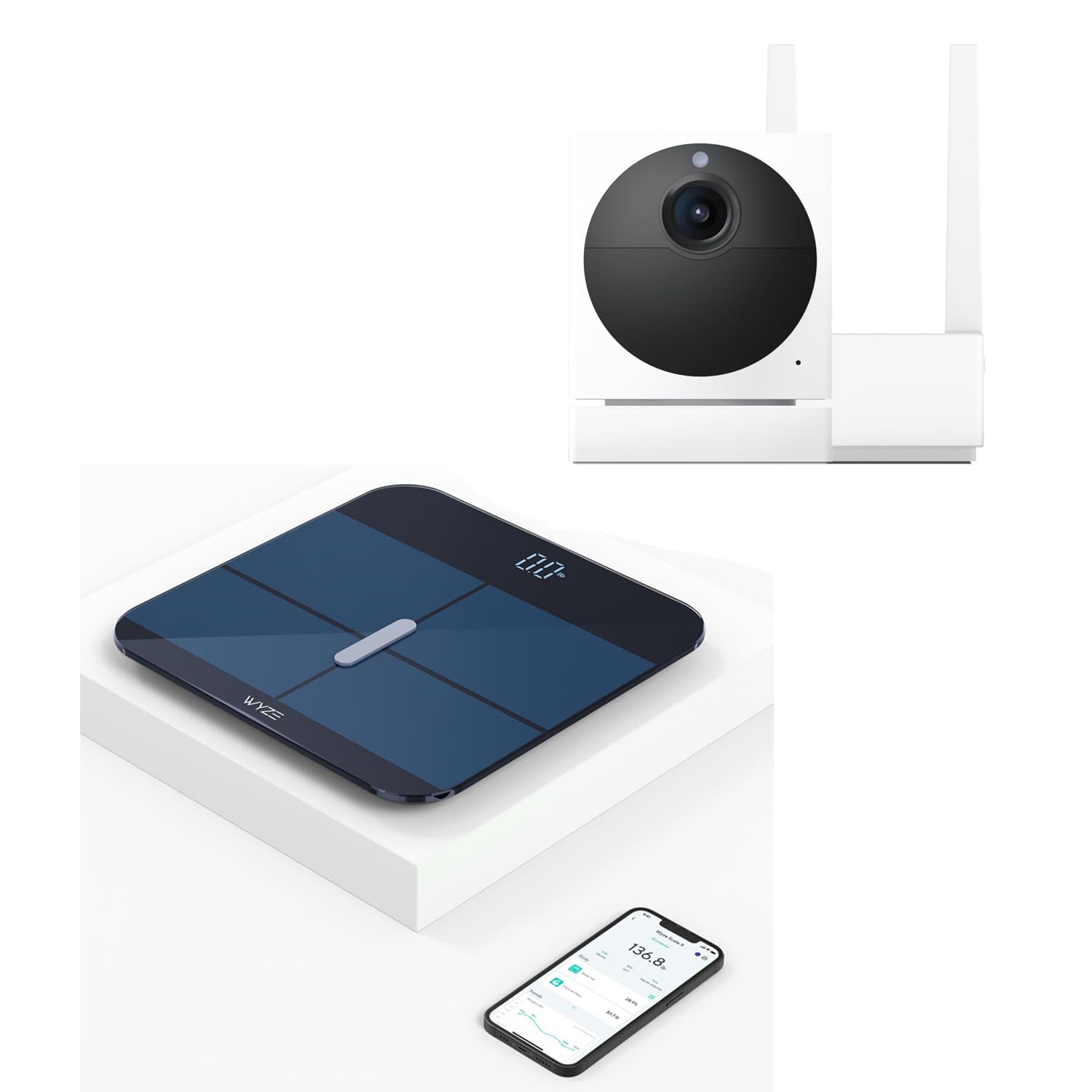 WYZE Smart Scale X Black & Cam Outdoor v2 Bundle