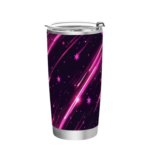 sanluoli Pink Meteor Stainless Steel cup with lid with Straw Lid leak proof coffee travel mug for outdoor modern flip straw tumbler 20 OZ