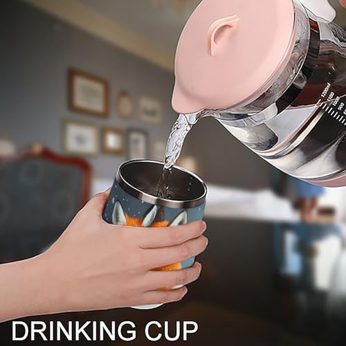 Snowy Fox Insulated Tumbler with Lid Stainless Steel Coffee Mug Cute Wine Tea Water Cup White-style