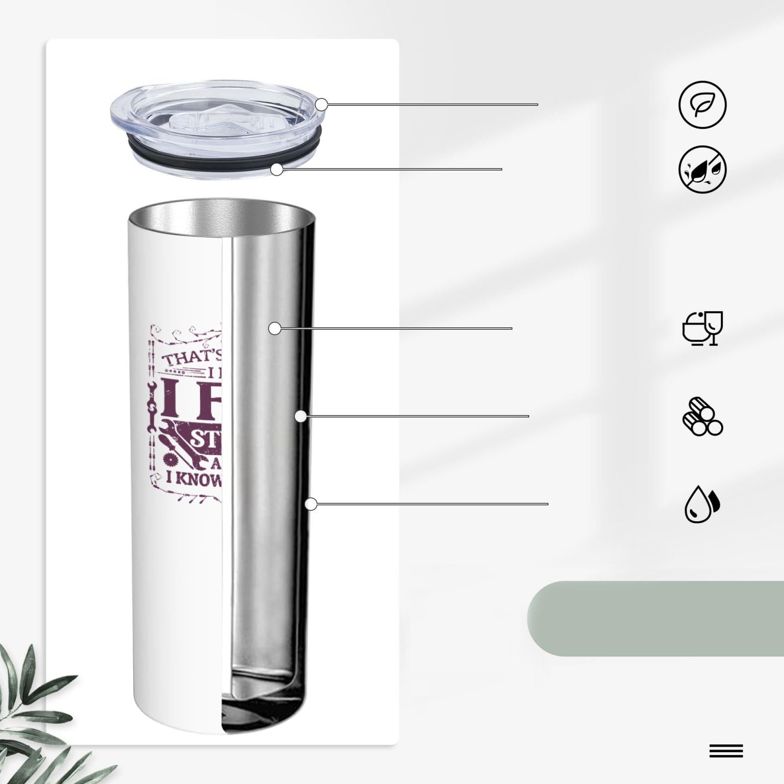 I Fix Stuff And I Knows Things Tumbler With Lids For Gym