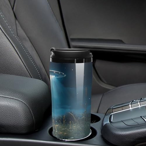 Funny Cat Travel Coffee Mug Reusable Coffee Cup Tumbler with Lid for Outdoor 350ml
