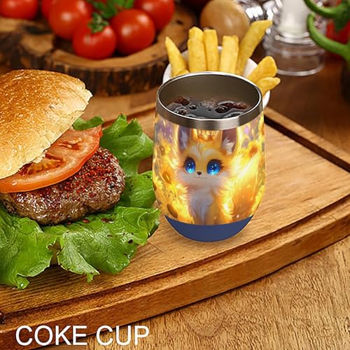 Foxes Insulated Tumbler with Lid Stainless Steel Coffee Mug Cute Wine Tea Water Cup Blue-style
