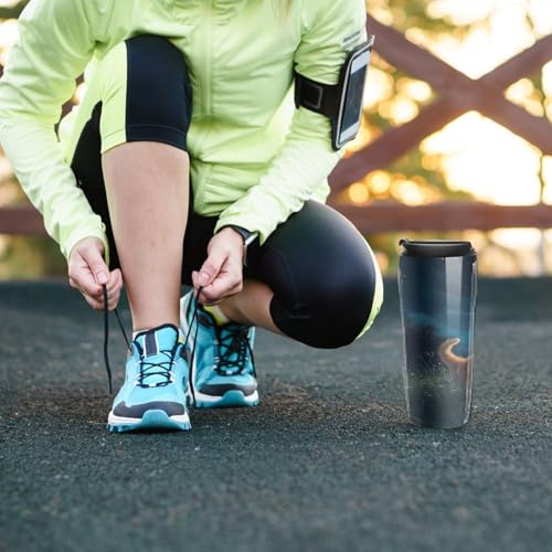 Funny Cat Travel Coffee Mug Reusable Coffee Cup Tumbler with Lid for Outdoor 350ml