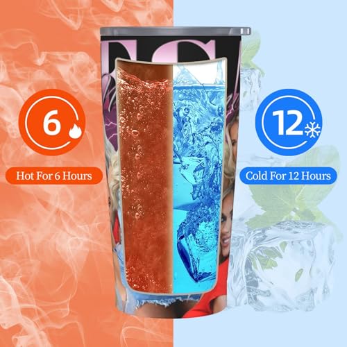 LAZHANG Megan Music Moroney Stainless Steel Insulated Car Sippy Cup With Lid Travel Mug for Cold Hot 20 oz