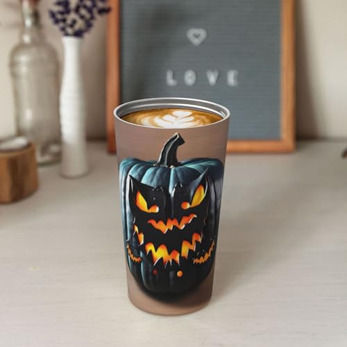 WANGXUEE halloween Bat Pumpkin Print 500ml Stainless Steel Travel Tumbler Double Wall Vacuum Insulated Coffee Mug