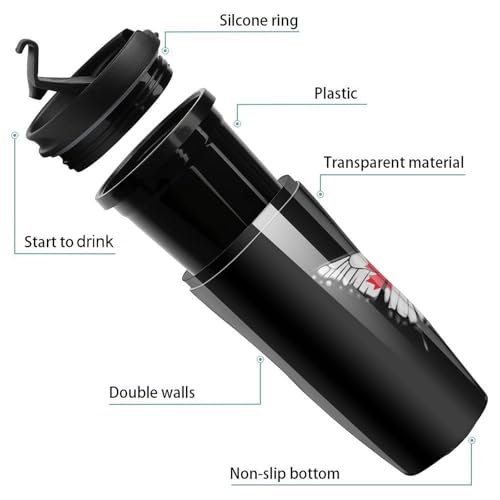 Canada Flag Butterfly Travel Coffee Mug Reusable Coffee Cup Tumbler with Lid for Outdoor 350ml