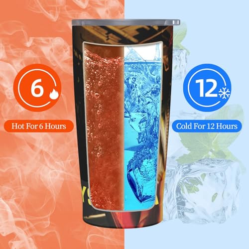 LAZHANG Keyshia Music Cole Stainless Steel Insulated Car Sippy Cup With Lid Travel Mug for Cold Hot 20 oz