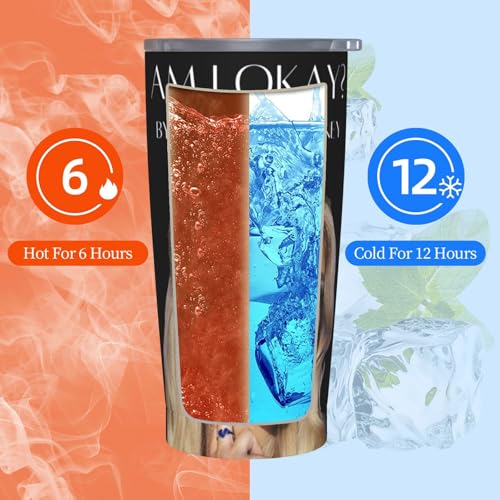 LAZHANG Megan Music Moroney Stainless Steel Insulated Car Sippy Cup With Lid Travel Mug for Cold Hot 20 oz