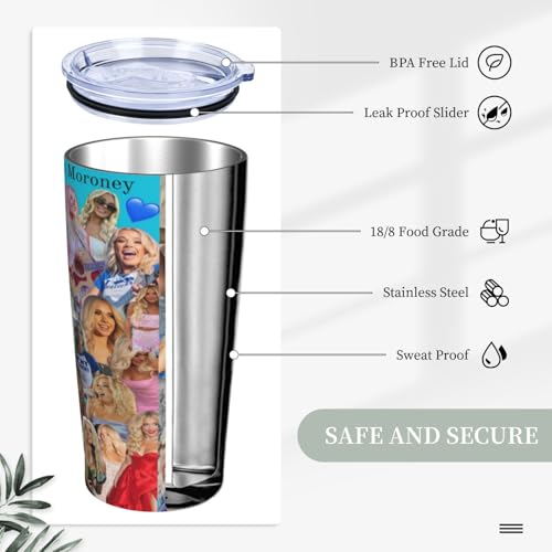 LAZHANG Megan Music Moroney Stainless Steel Insulated Car Sippy Cup With Lid Travel Mug for Cold Hot 20 oz