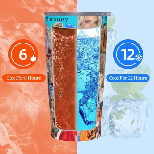 LAZHANG Megan Music Moroney Stainless Steel Insulated Car Sippy Cup With Lid Travel Mug for Cold Hot 20 oz