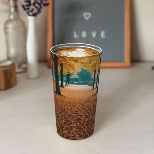 WANGXUEE Hello Autumn Print 500ml Stainless Steel Travel Tumbler Double Wall Vacuum Insulated Coffee Mug