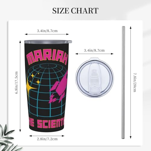 LAZHANG Mariah Music The Scientist Stainless Steel Insulated Car Sippy Cup With Lid Travel Mug for Cold Hot 20 oz