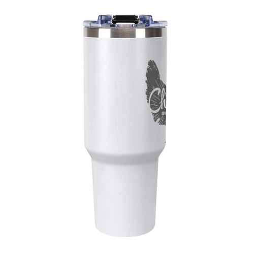 Chicken Whisperer 40oz Water Bottle Double Wall Insulated Tumbler with Handle Leakproof Travel Mug Deep Blue-style
