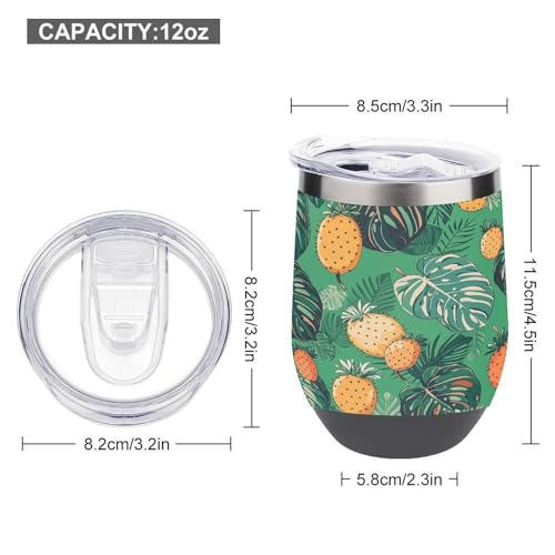 OPTKSNCU 304 Stainless Steel Insulated Cup with Lid, Tropical Scent Print Durable, And Easy to Clean β Ideal for Home, Office, And Gift Giving