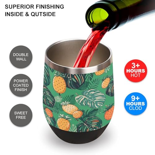 OPTKSNCU 304 Stainless Steel Insulated Cup with Lid, Tropical Scent Print Durable, And Easy to Clean β Ideal for Home, Office, And Gift Giving