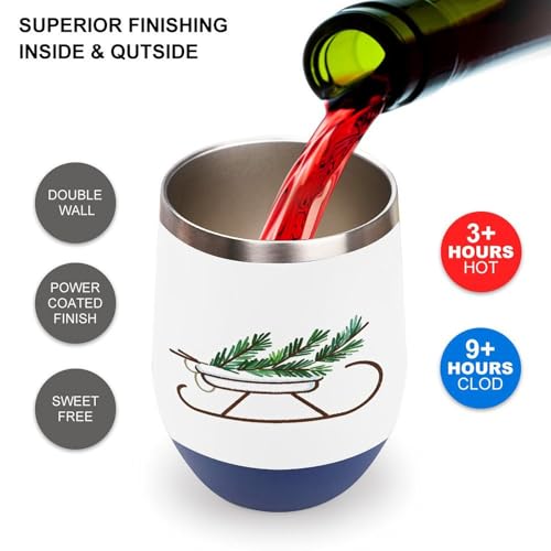OPTKSNCU 304 Stainless Steel Insulated Cup with Lid, Christmas Art Poster Print Durable, And Easy to Clean – Ideal for Home, Office, And Gift Giving